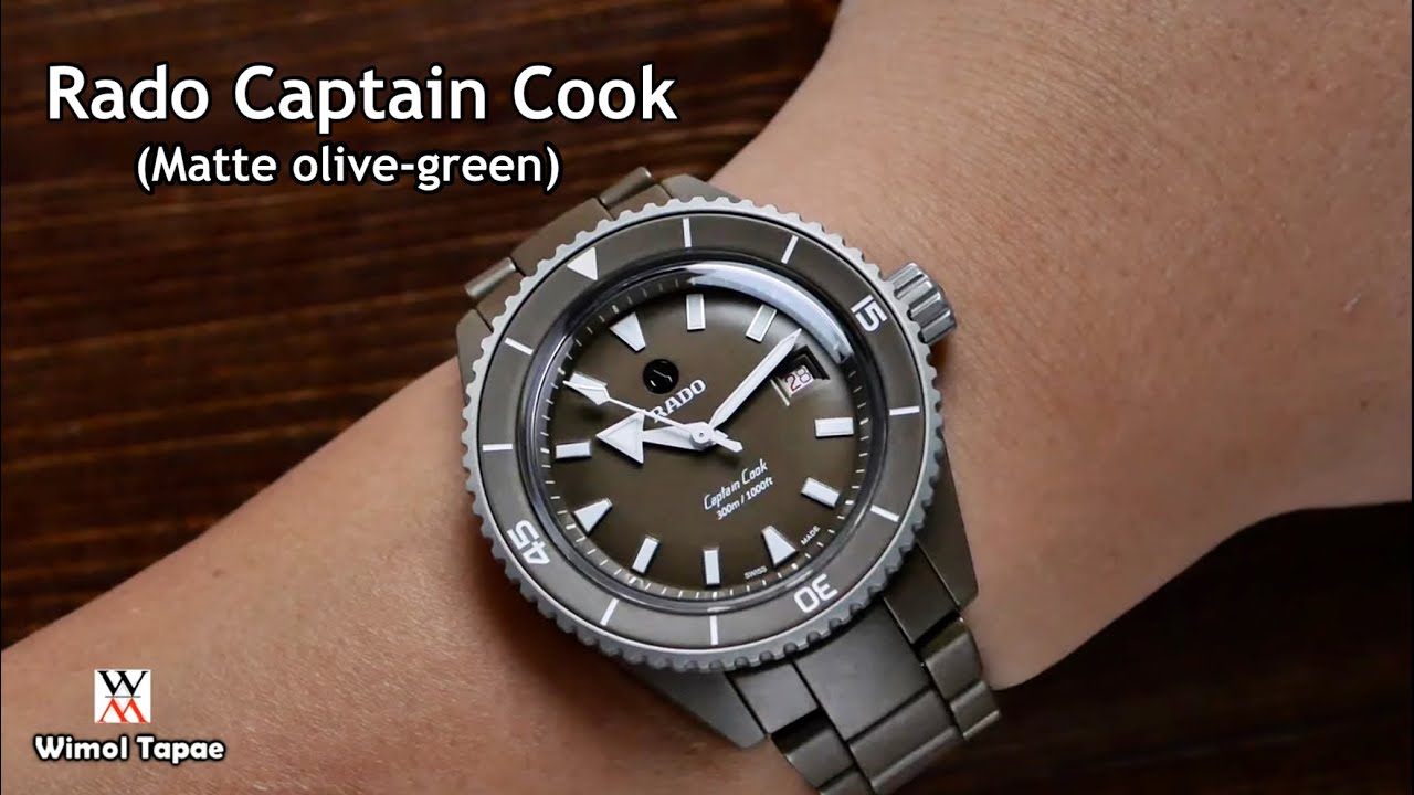 Rado ที่ใส่ได้ทุกวัน Matte olive-green Captain Cook High-Tech Ceramic ...