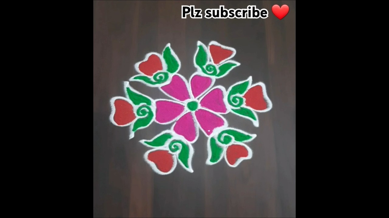 Rangoli | kolam | muggulu | Friday muggulu | simple and easy muggulu ...