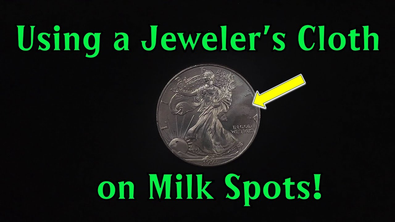 Using a Jeweler's Cloth on Milk Spots! Cleaning Your Silver Coins #ASE ...