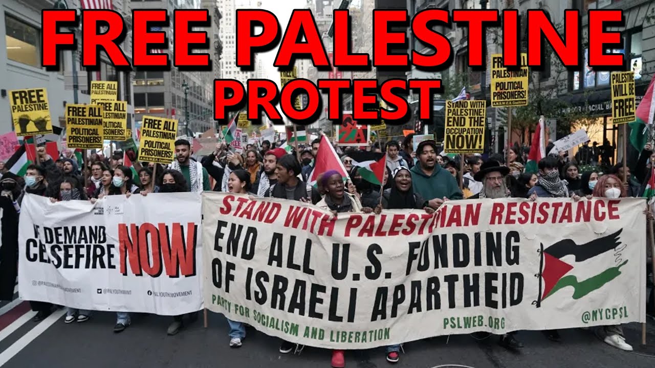 LIVE From STOP STEALING Palestinian Land Protest in NYC - YouTube