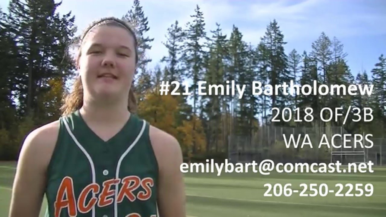 Emily Bartholomew Softball Skills Video - YouTube
