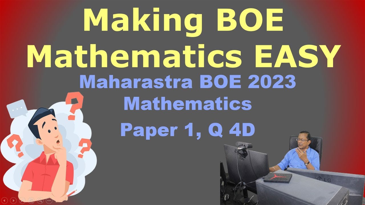 Maharashtra BOE 2023 Solutions | Paper 1; Question 4D | Calculate break ...