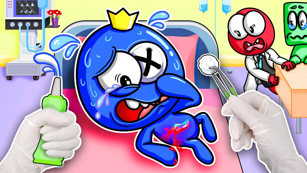 불안정한 수준의 베이비 블루, 그린!!! | Roblox Rainbow Friends Animation || Kool Stop ...