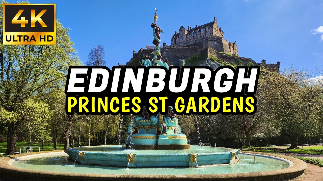 Edinburgh Walk: Princes Street Gardens Walking Tour (4K) - YouTube