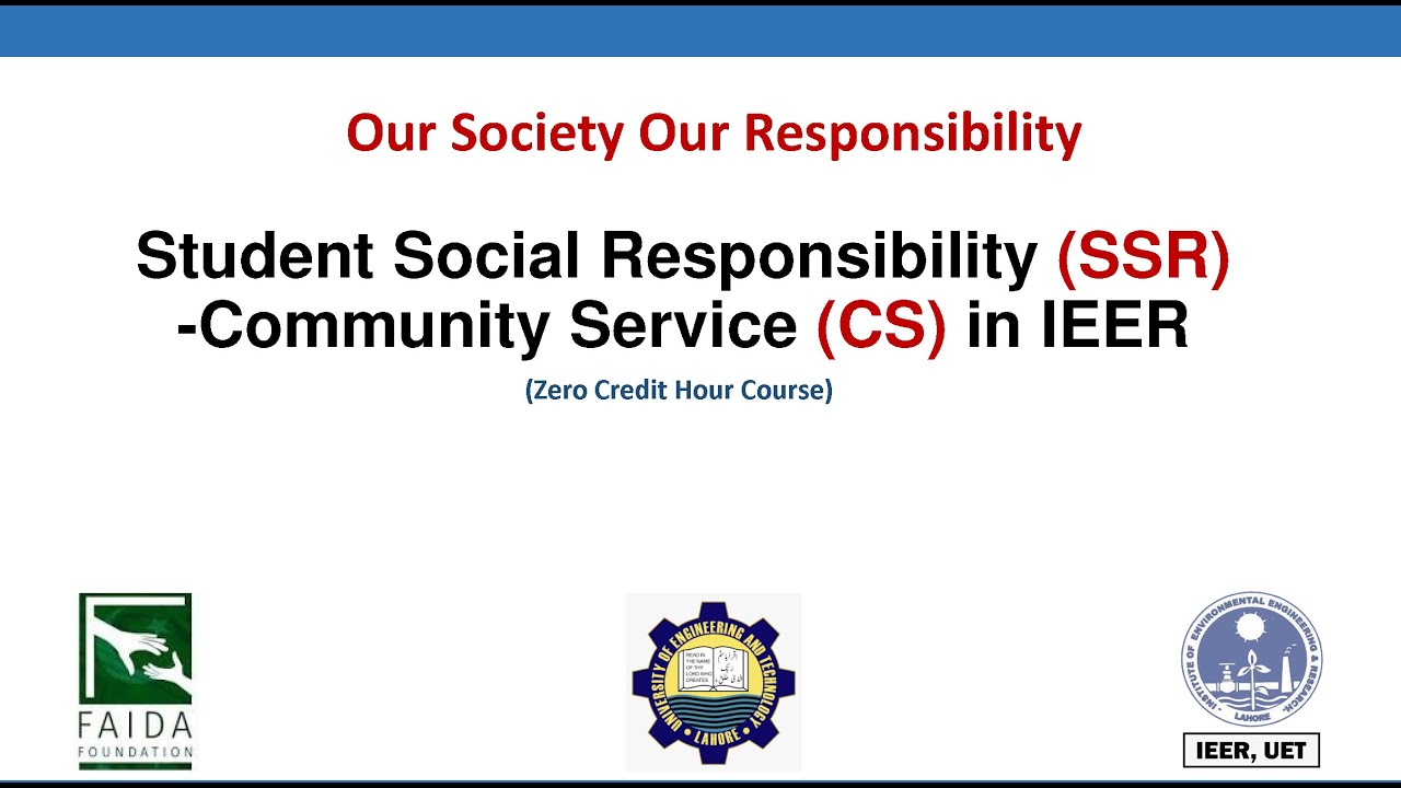 Student Social Responsibility-Community Service Program in UET - YouTube