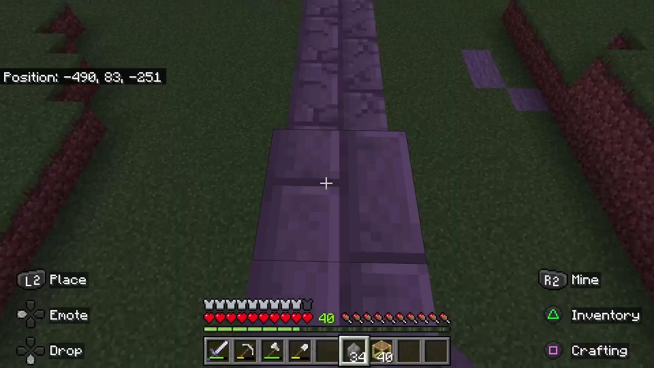 Minecraft bedrock building a wall pt 15 - YouTube
