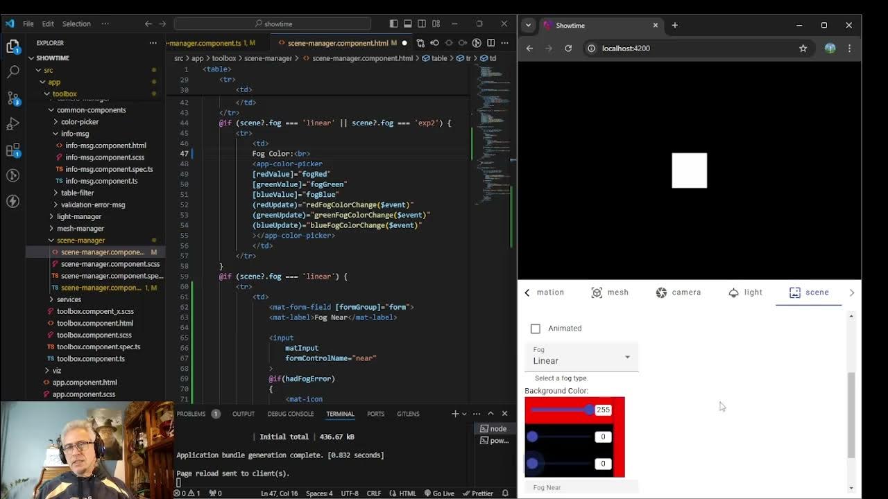 Angular/ThreeJS - 297 started on the template - YouTube