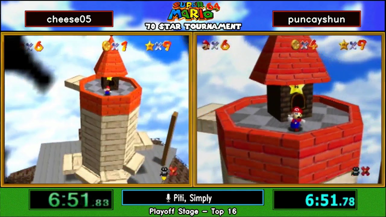cheese05 vs puncayshun. SM64 70 Star Tournament 2017 - YouTube