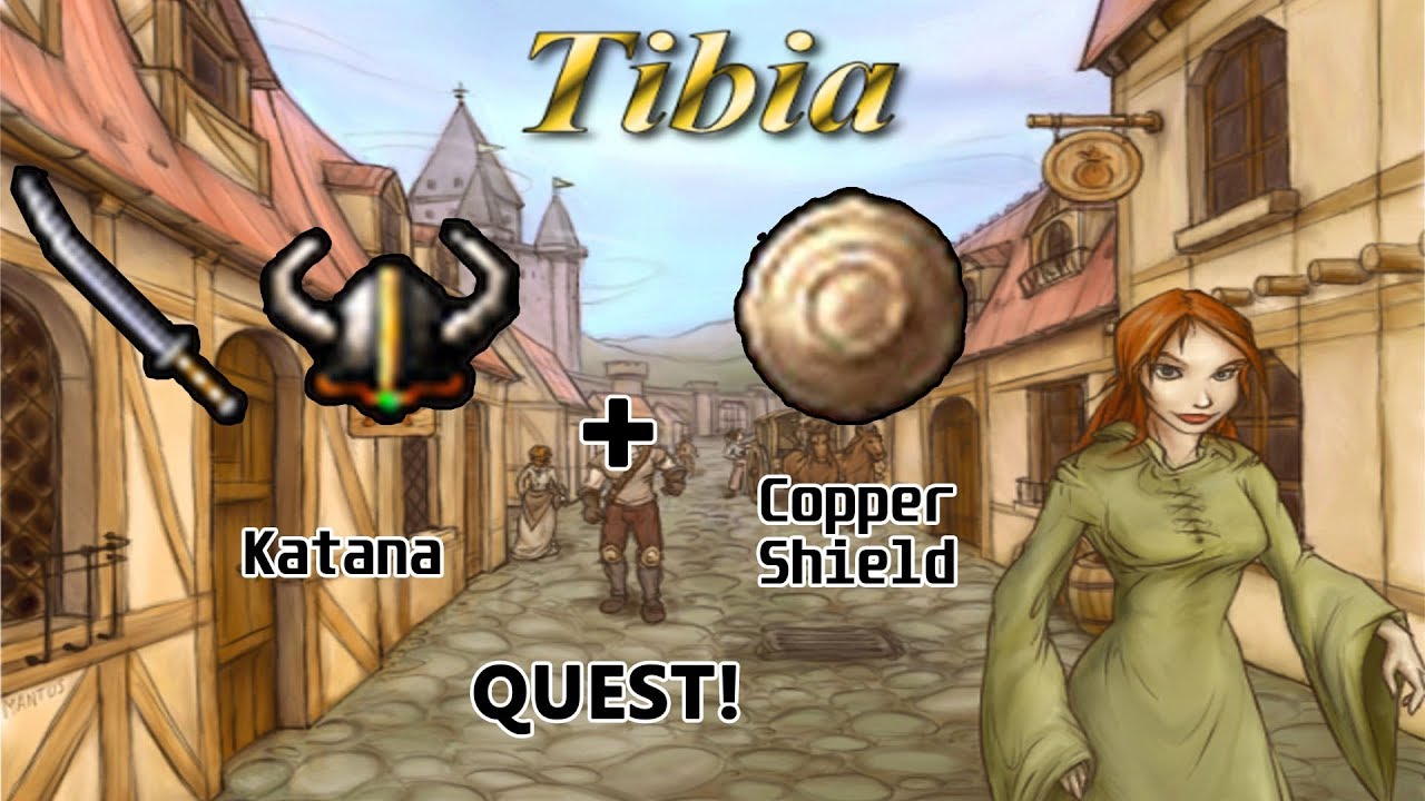 Tibia (Rookgaard) - Katana e Copper Shield Quest. - YouTube