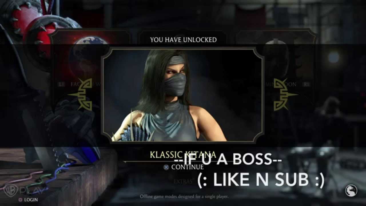MORTAL KOMBAT X UNLOCK KLASSIC KITANA KOSTUME - YouTube