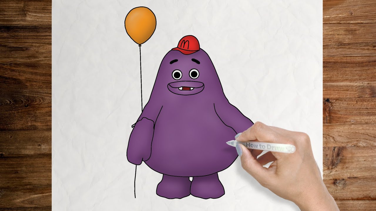 How to draw Grimace (Grimace Shake) - YouTube