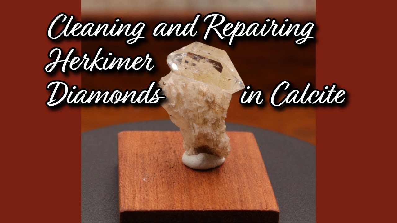 Cleaning and Repairing Herkimer Diamonds in Calcite - YouTube