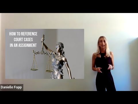 How to reference case law in an assignment