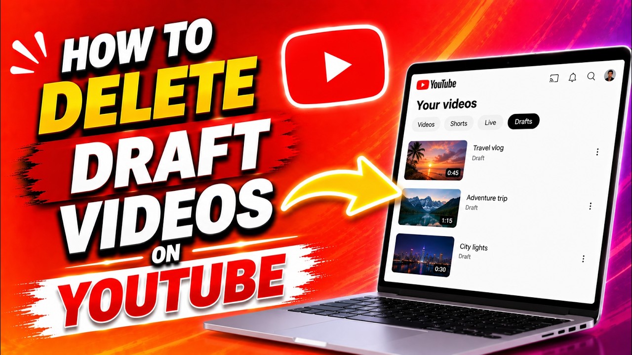 How to Delete Draft Videos on YouTube | Quick and Easy Guide! - YouTube