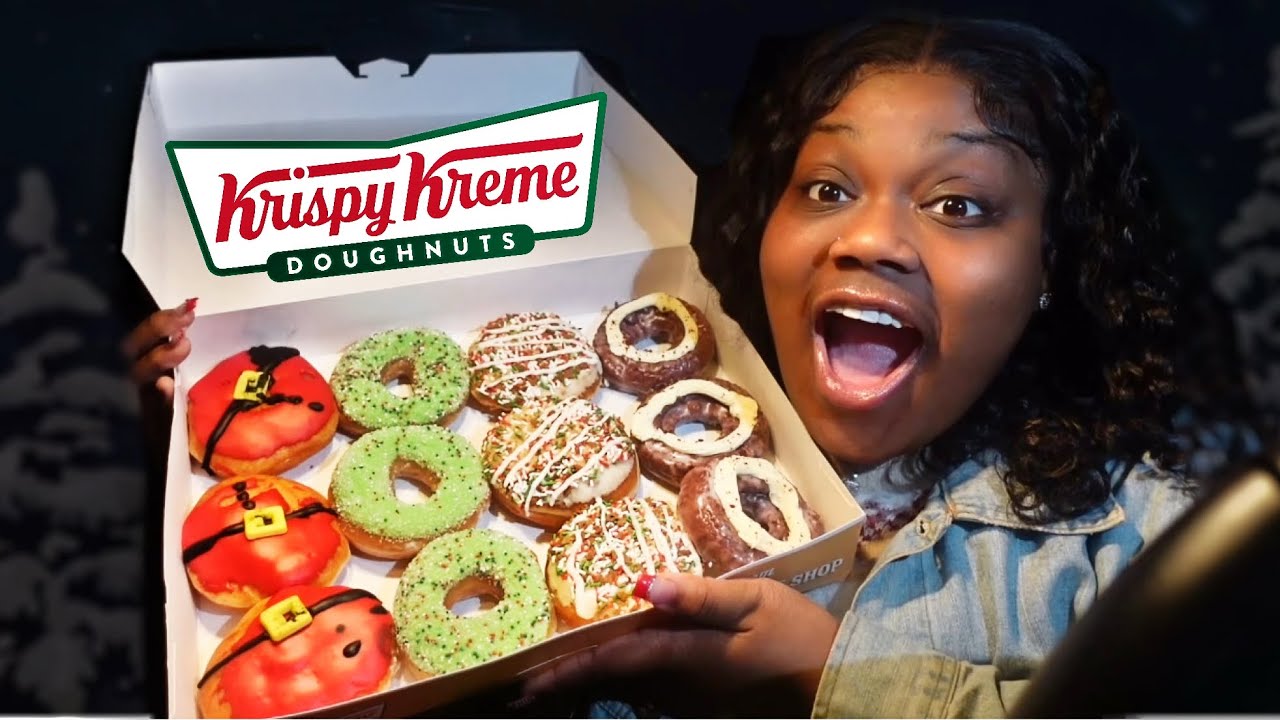 Vlogmas: Trying Krispy Kreme Christmas Donuts (Extremely Funny) - YouTube