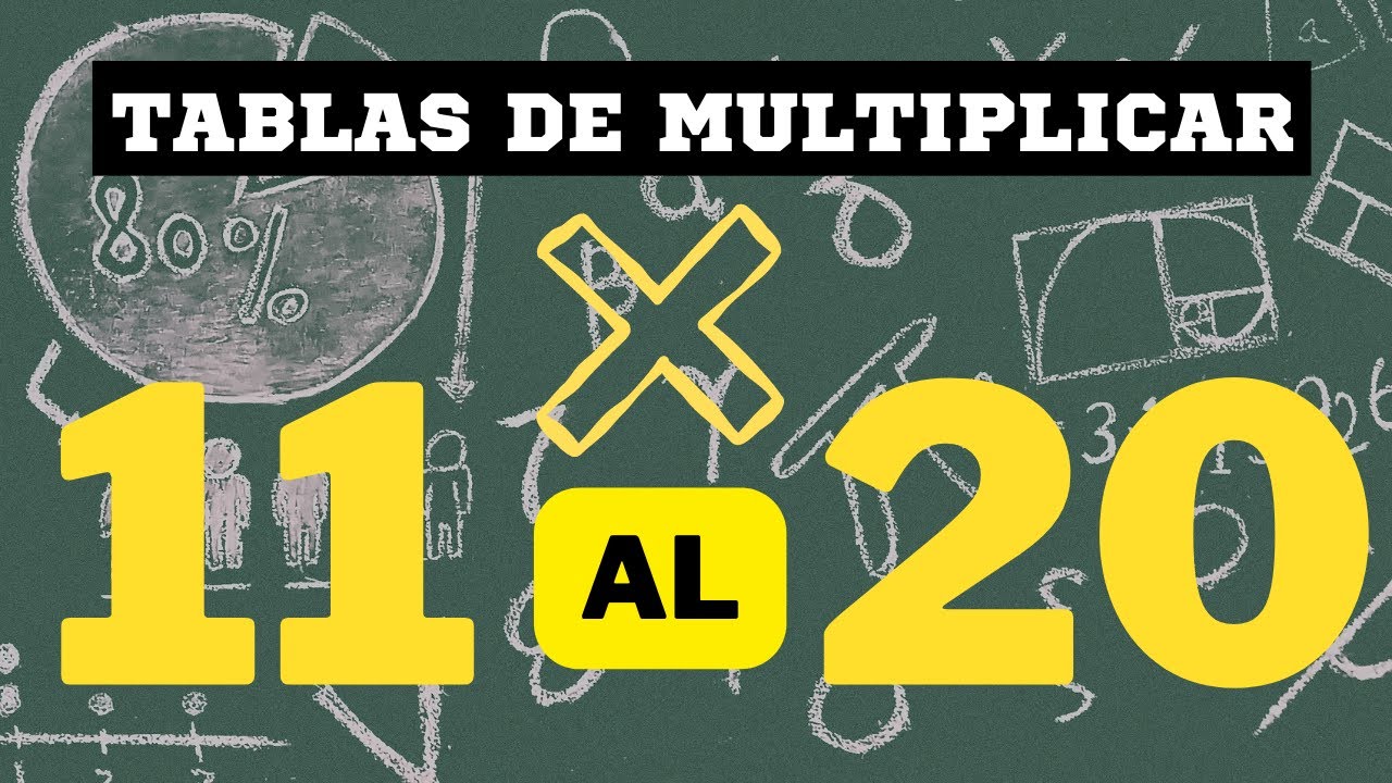 Tablas de multiplicar del 11 al 20 - YouTube