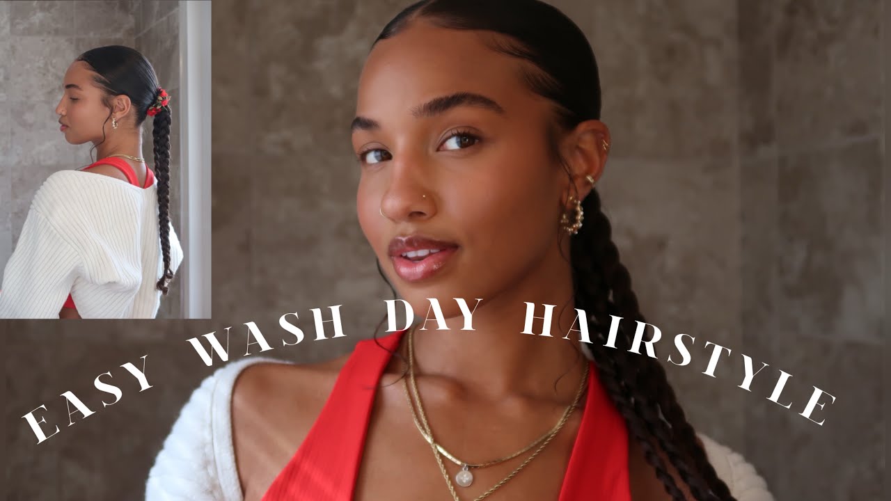 TUTORIAL | EASY WASH DAY HAIRSTYLE | ON 3a/b HAIR - YouTube