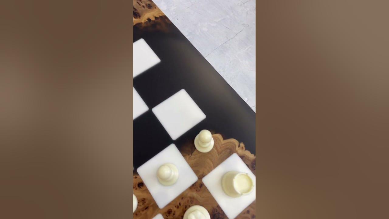 Шахматы из дерева и эпоксидной смолы шахматы Chess Epoxy