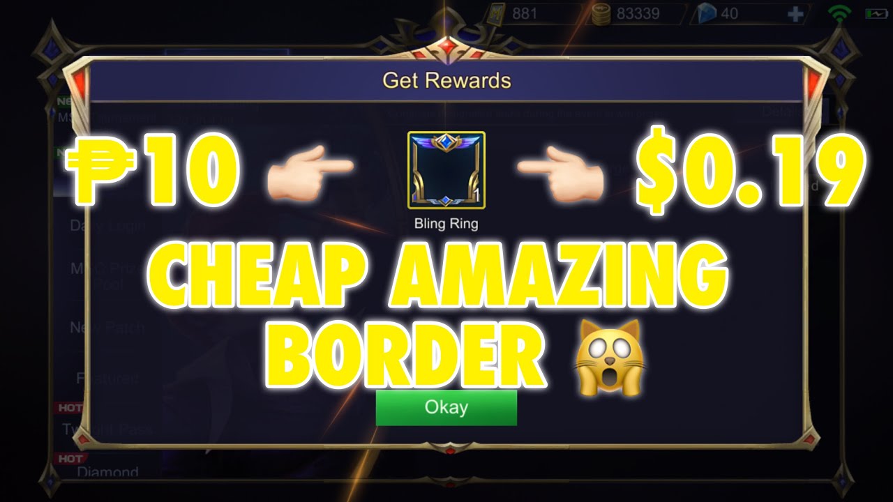 How to get Mobile Legends Limited Border 2019 - YouTube