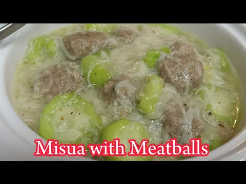 Misua with Meatballs||Almondigas Recipe - YouTube