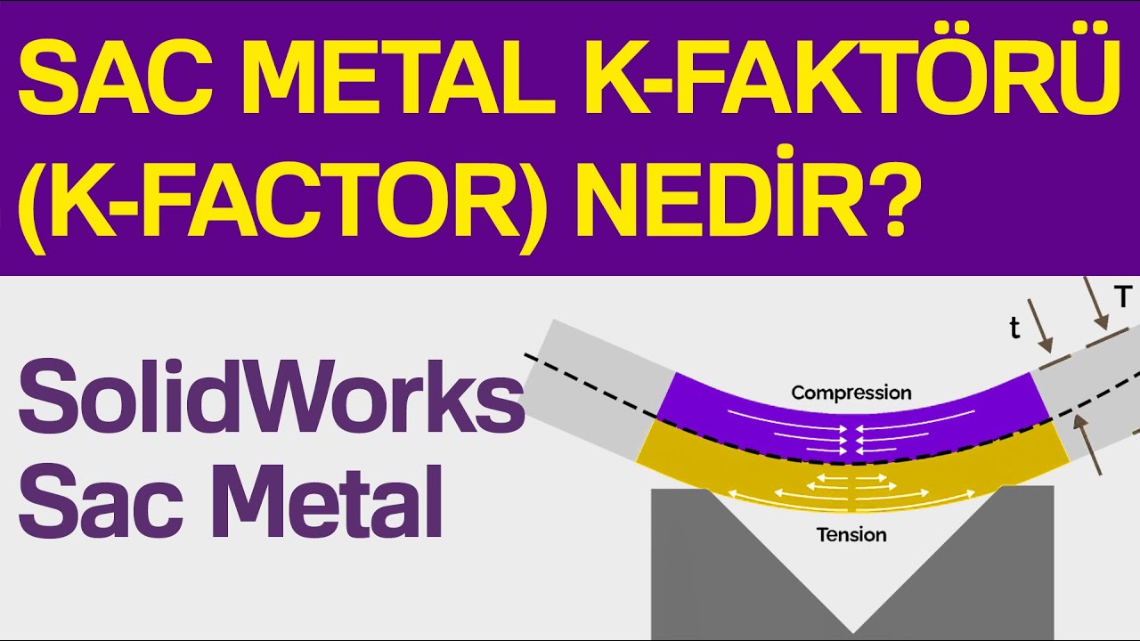 Sac Metal k-Faktörü (k-Factor) Nedir? | SolidWorks 2023 Sac Metal - YouTube