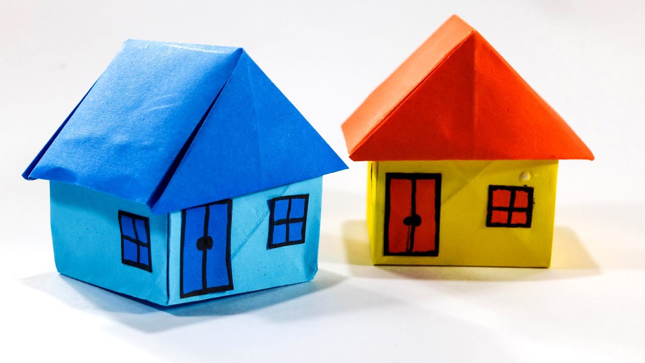 How To Make Easy Paper House For Kids / Paper Craft Easy / KIDS crafts🏠 ...