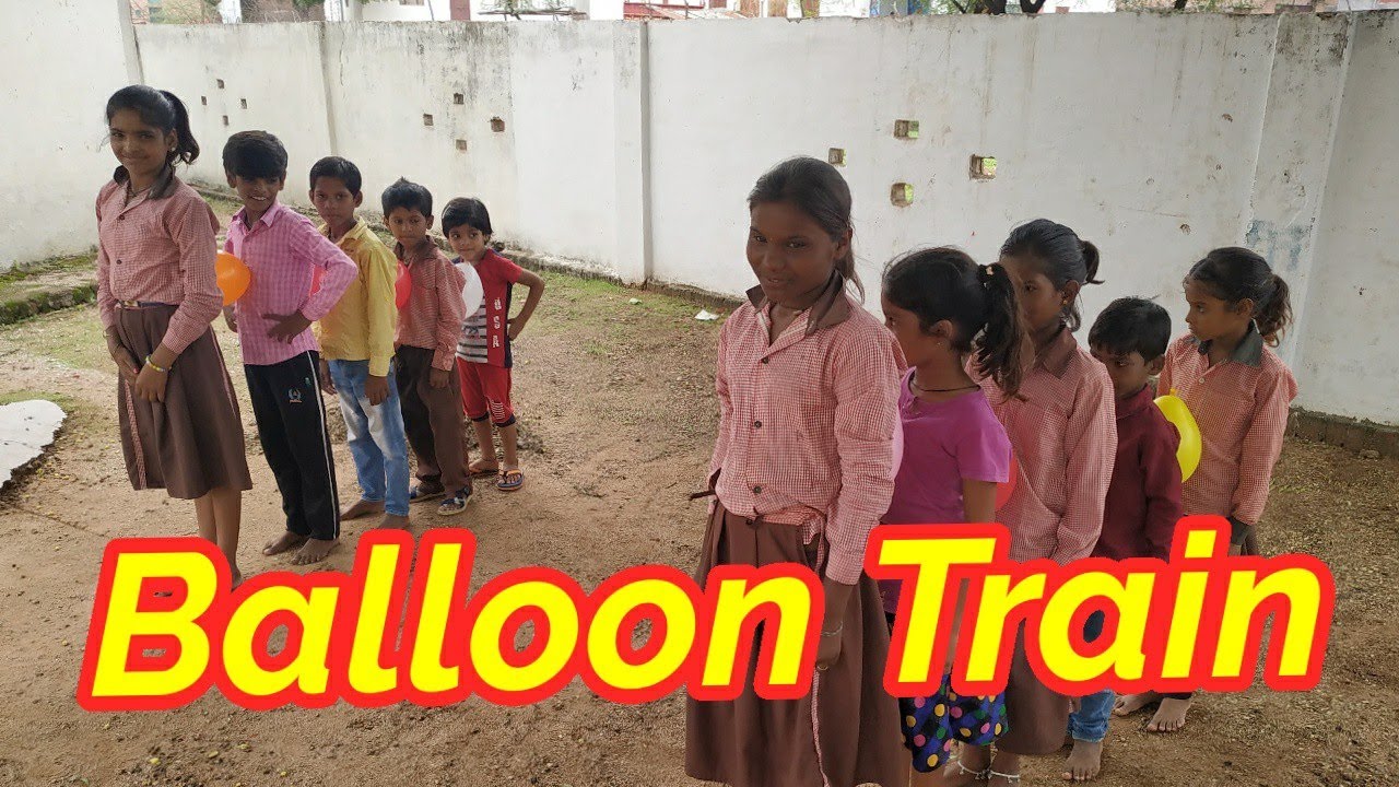 गुब्बारों की रेलगाड़ी | Balloon Train | Balloon Activity For Kids ...
