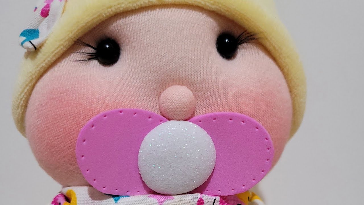 Como fazer chupeta de EVA para suas bonecas de pano! Bico de bebê fácil ...