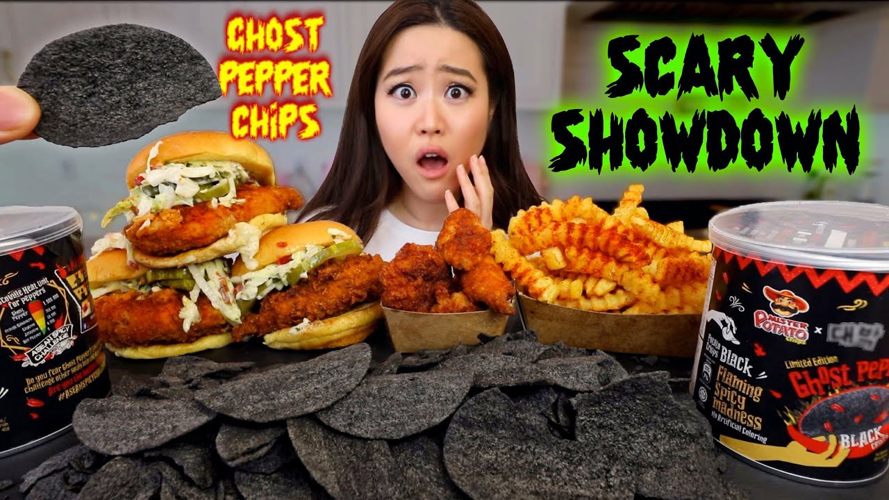GHOST PEPPER CHIPS CHALLENGE/MUKBANG *Crying - YouTube