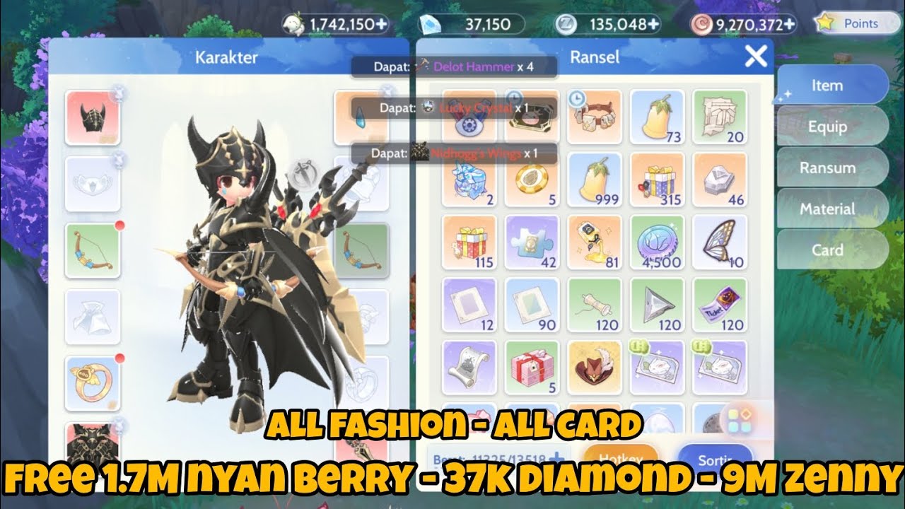 Ragnarok Origin V23 Private Server - 1.7M Nyan Berry - 37k Diamond - 5M ...