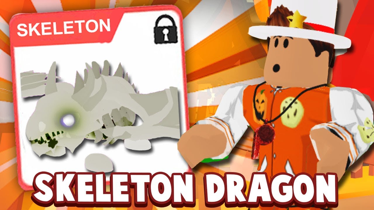 Adopt Me SKELETON DRAGON Halloween Pet 2020! New Adopt Me Halloween ...