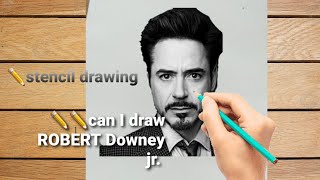 Robert Downey Jr Stencil