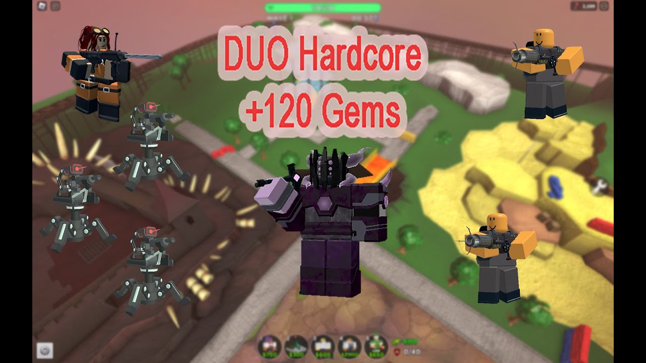 +120 Gems duo in hardcore mode (TDS) - YouTube