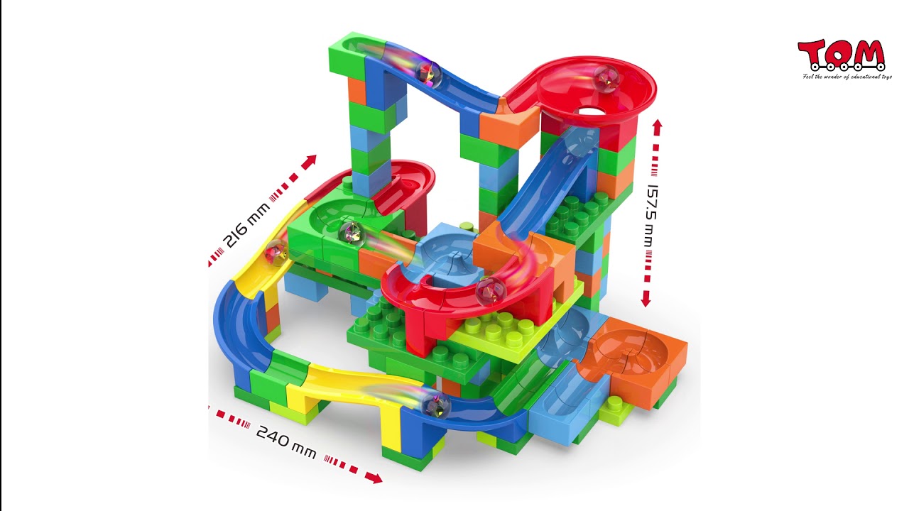 Track Maze Toy Brick Blocks [180pcs] - YouTube