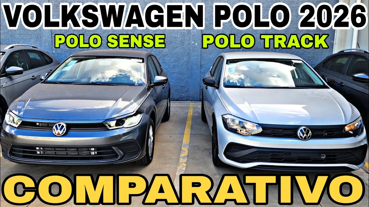 NOVO VW POLO SENSE 2026 vs NOVO VW POLO TRACK 2026 | Comparativo Qual o ...
