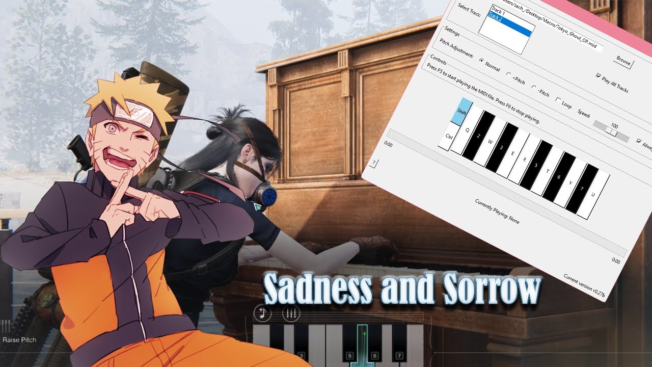 Once Human Midi Piano Player (Sadness and Sorrow - Naruto) - YouTube