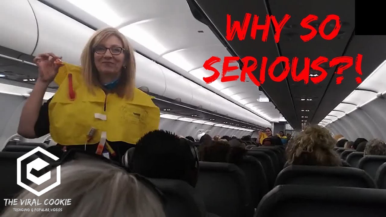 The Funniest Flight Attendant | HILARIOUS MOMENT Caught On Video - YouTube