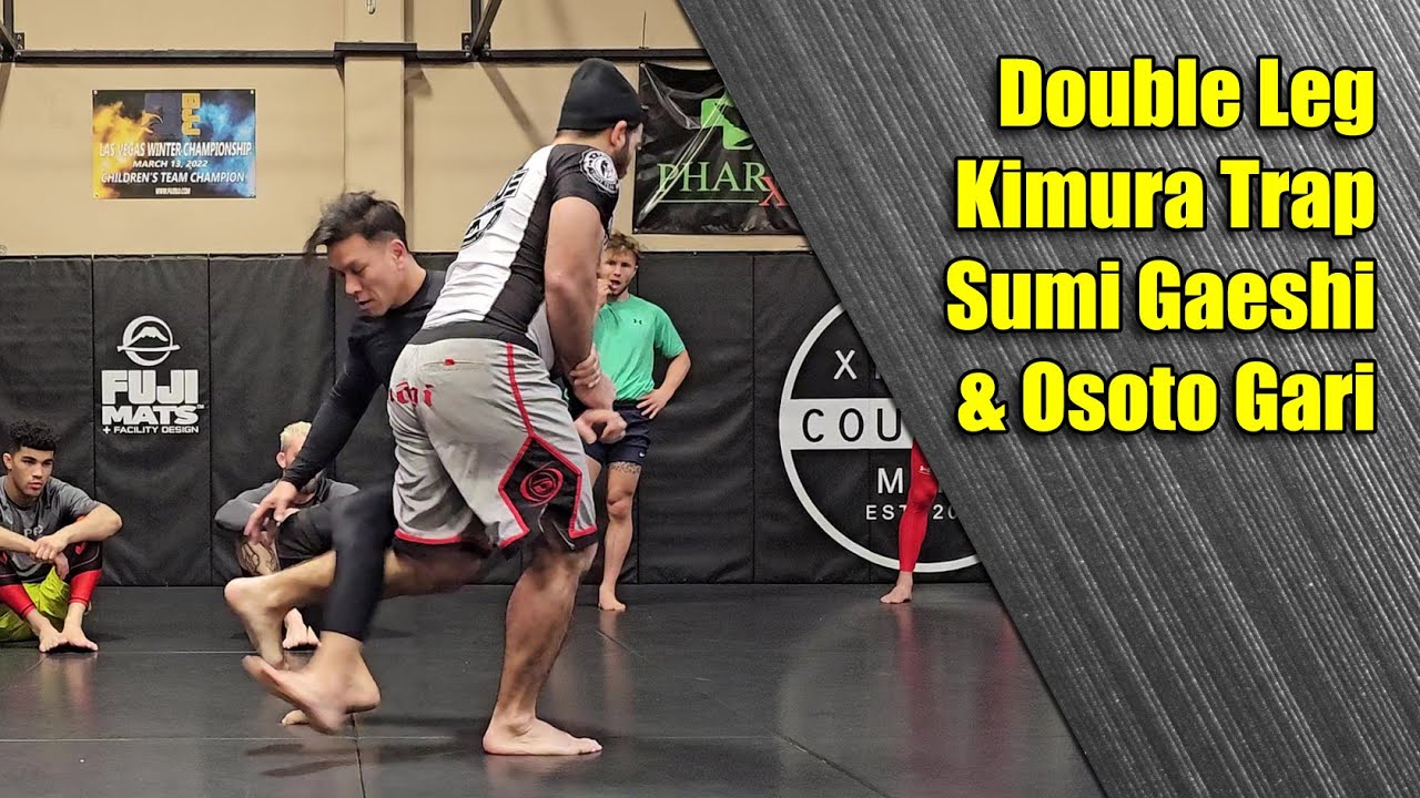 Double Leg Kimura Trap to Sumi Gaeshi or Osoto Gari - YouTube