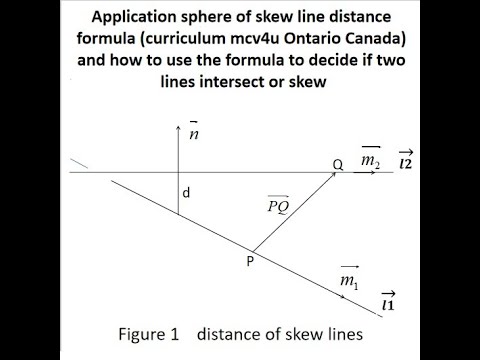 Application of skew line distance formula (curriculum mcv4u Ontario ...