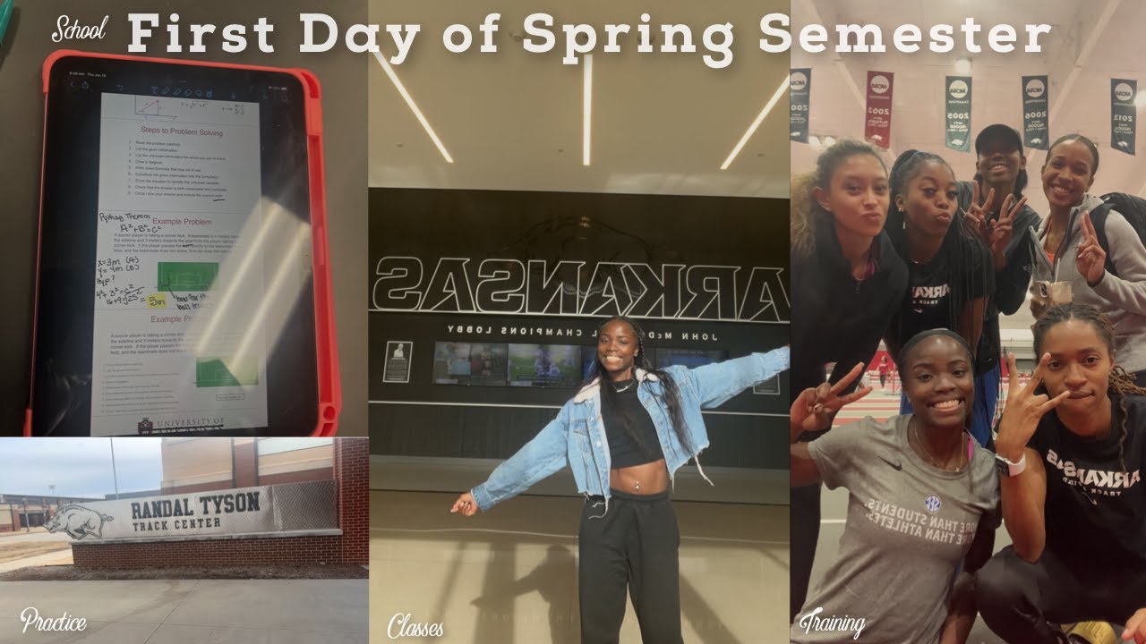 FIRST DAY OF SPRING SEMESTER! grwm & vlog | University of Arkansas ...