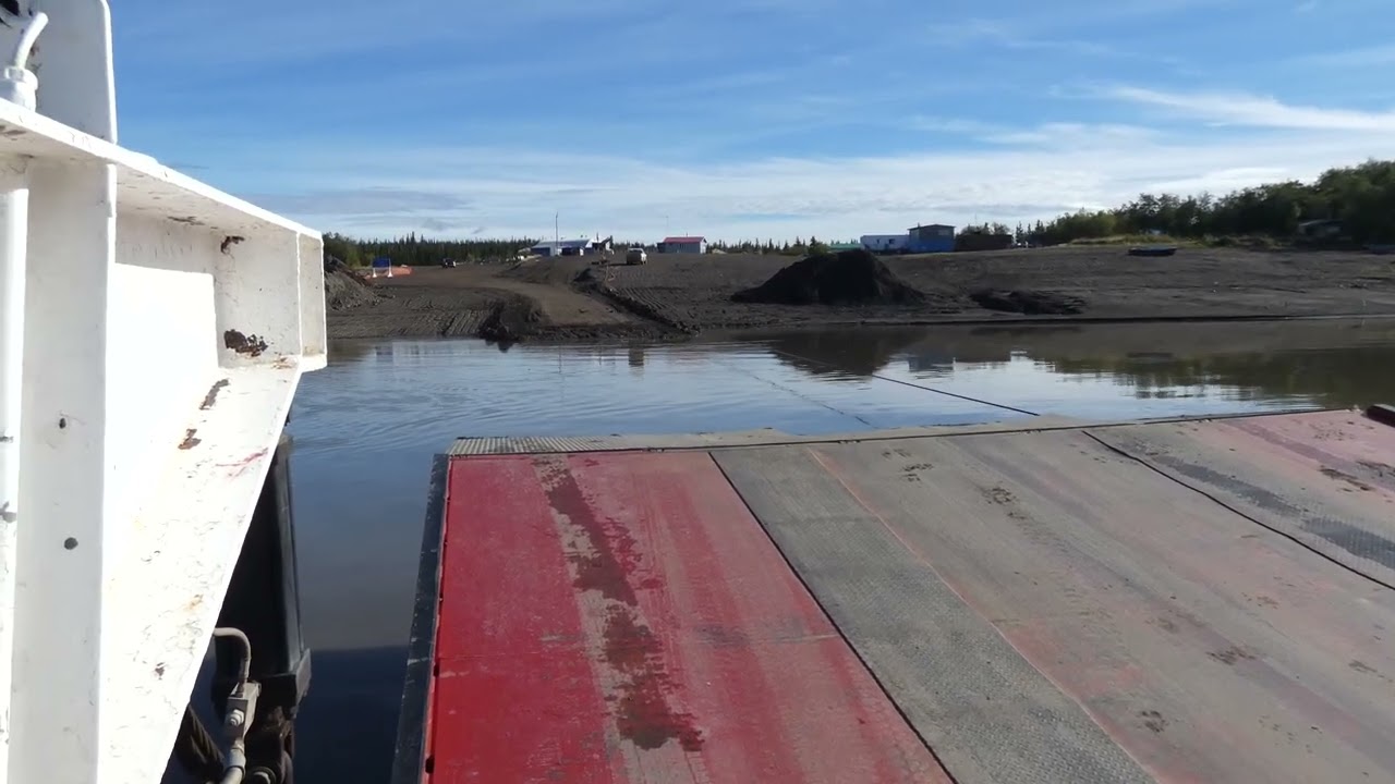 Crossing the peel river on ferry, Dempster hwy, NWT, Canada - YouTube