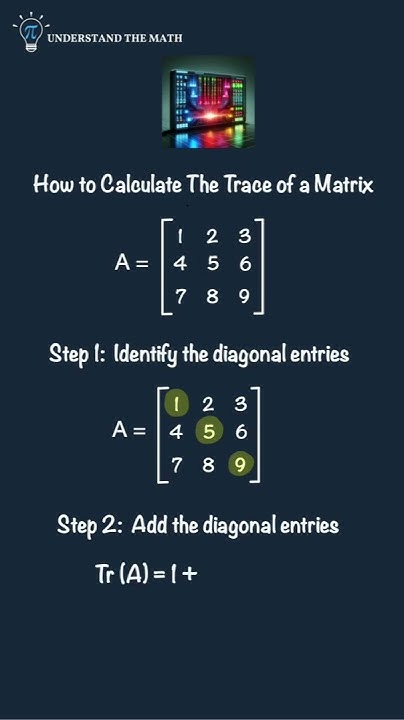 Trace of a Matrix Calculation #shorts - YouTube