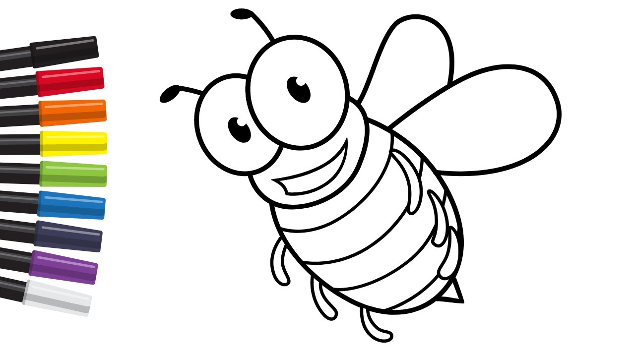 Learn How To Color Honey Bee - Easy and Fun Coloring Activity For ...