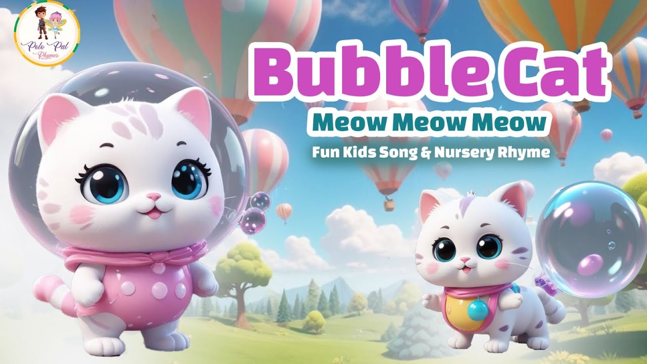 Say Hello to Bubble Cat Meow Meow | Kids Song & Nursery Rhymes | Polo ...