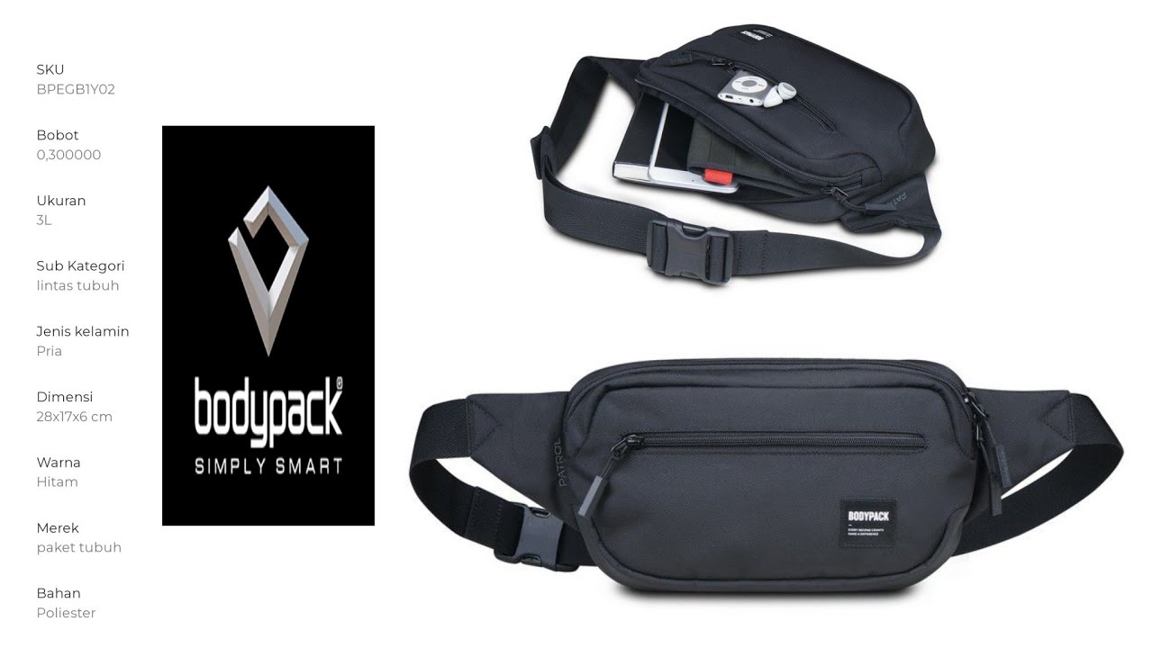 BODYPACK PATROL 1.0 3L || SKU# 920001756 || NEW VERSION SLINGBAG ...