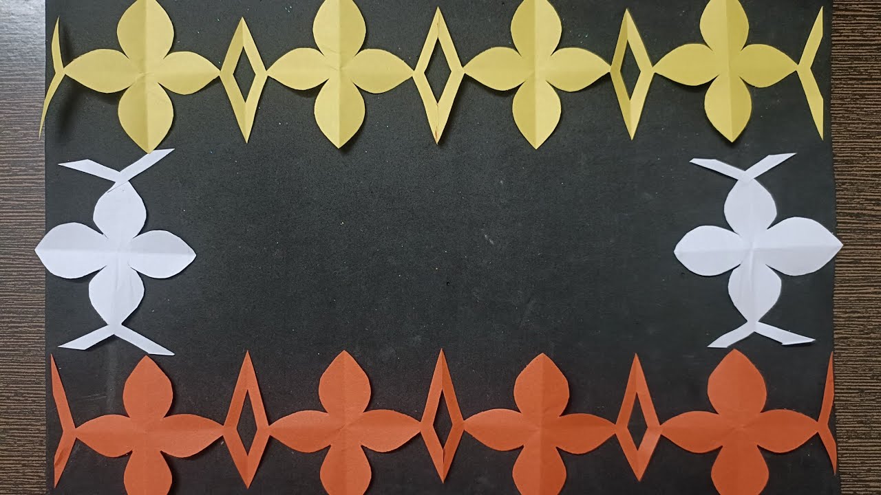 DIY Paper cutting decorations | Bulletin board border design | Easy ...