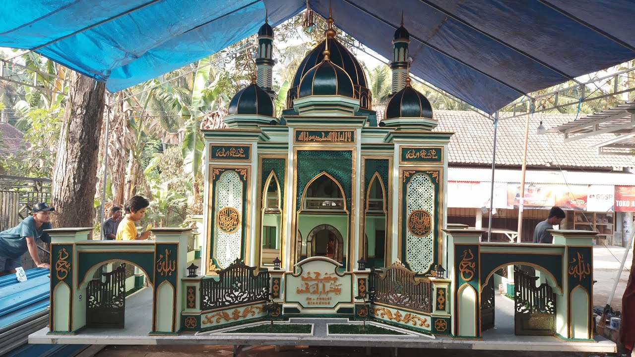 Seperti asli !!! kreasi judang miniatur masjid | replika masjid penuh ...