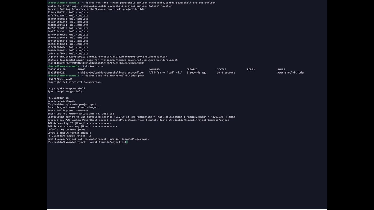 Lambda PowerShell Project Builder - YouTube
