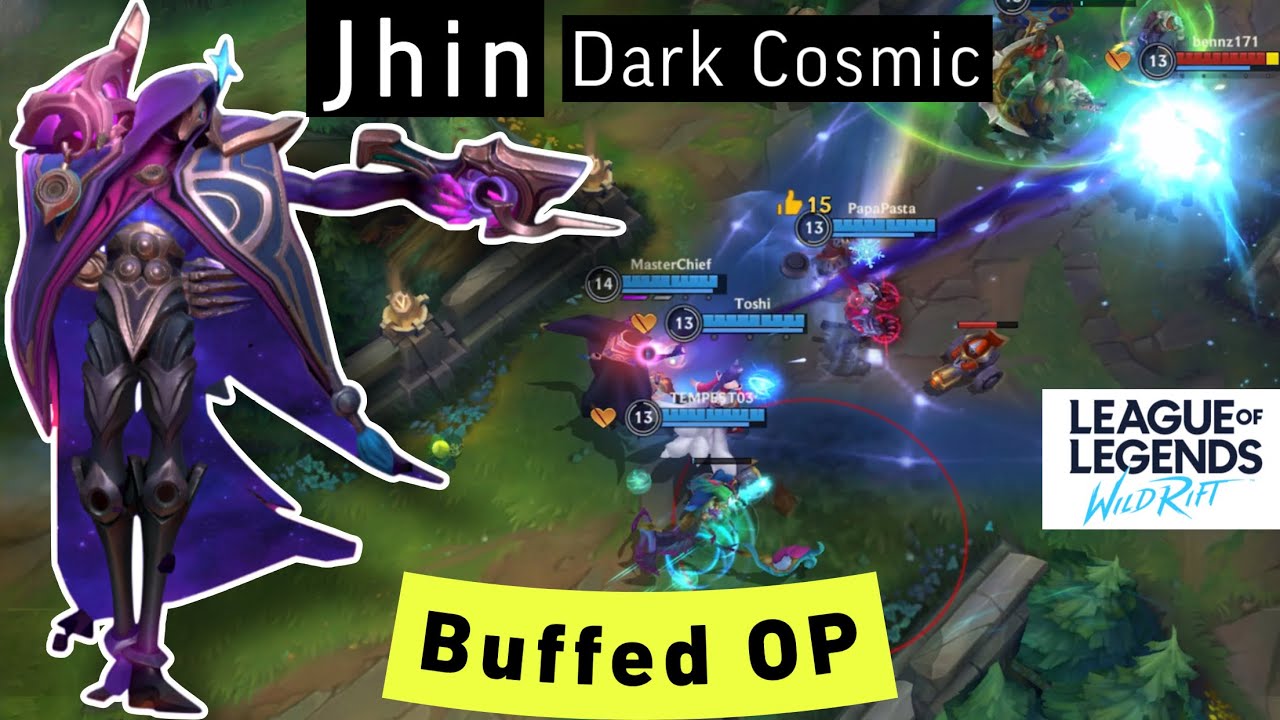 Jhin Wild Rift New Build Gameplay Dark Cosmic Jhin Skin - YouTube