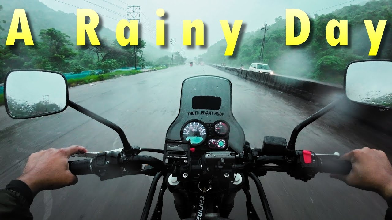 When Nature wants to have some fun | Monsoon bike ride | RE Himalayan ...